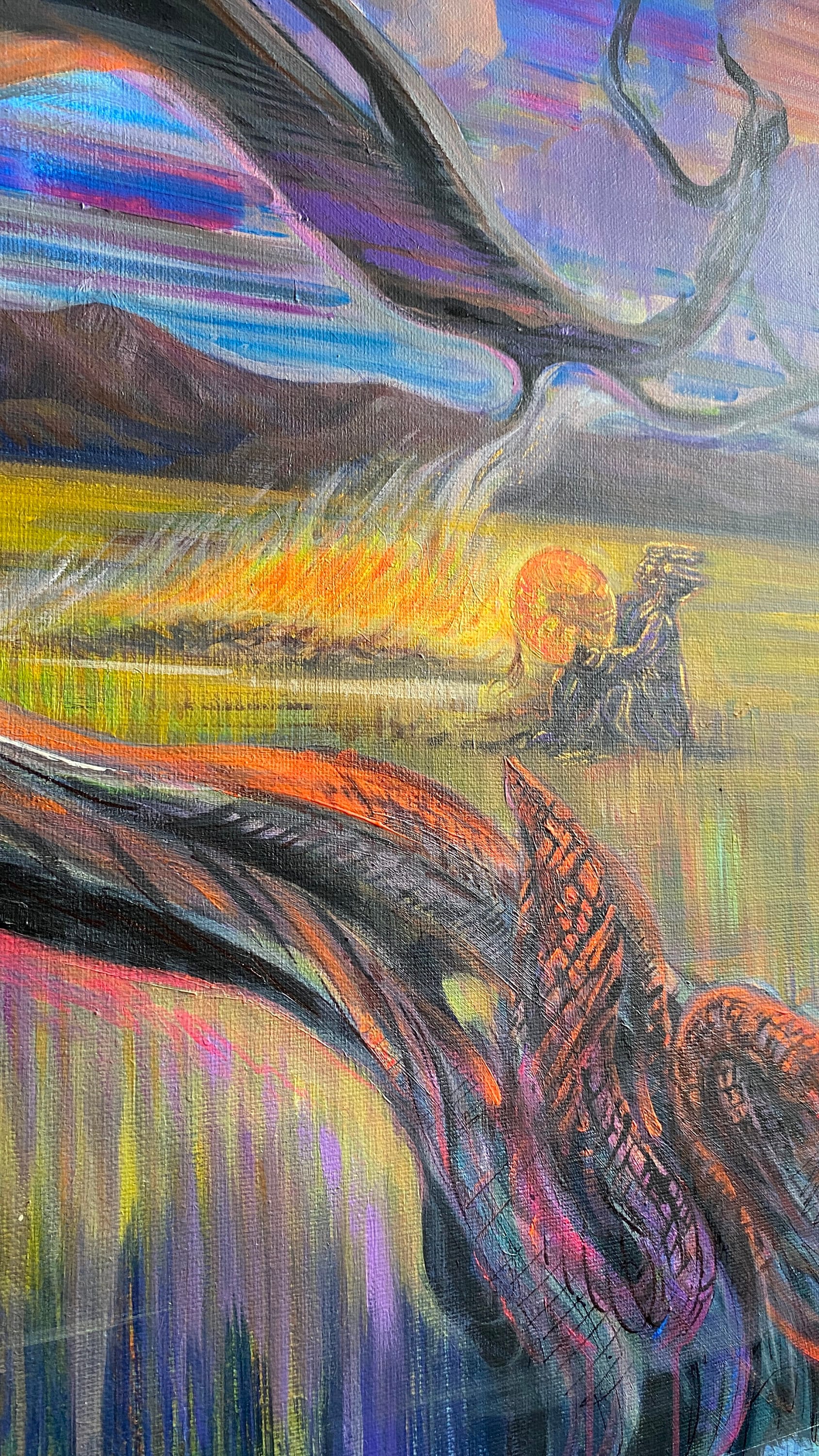 Big Shaman Painting, Shaman's Spirit Art, Shamanic Spiritual Wall Art ...