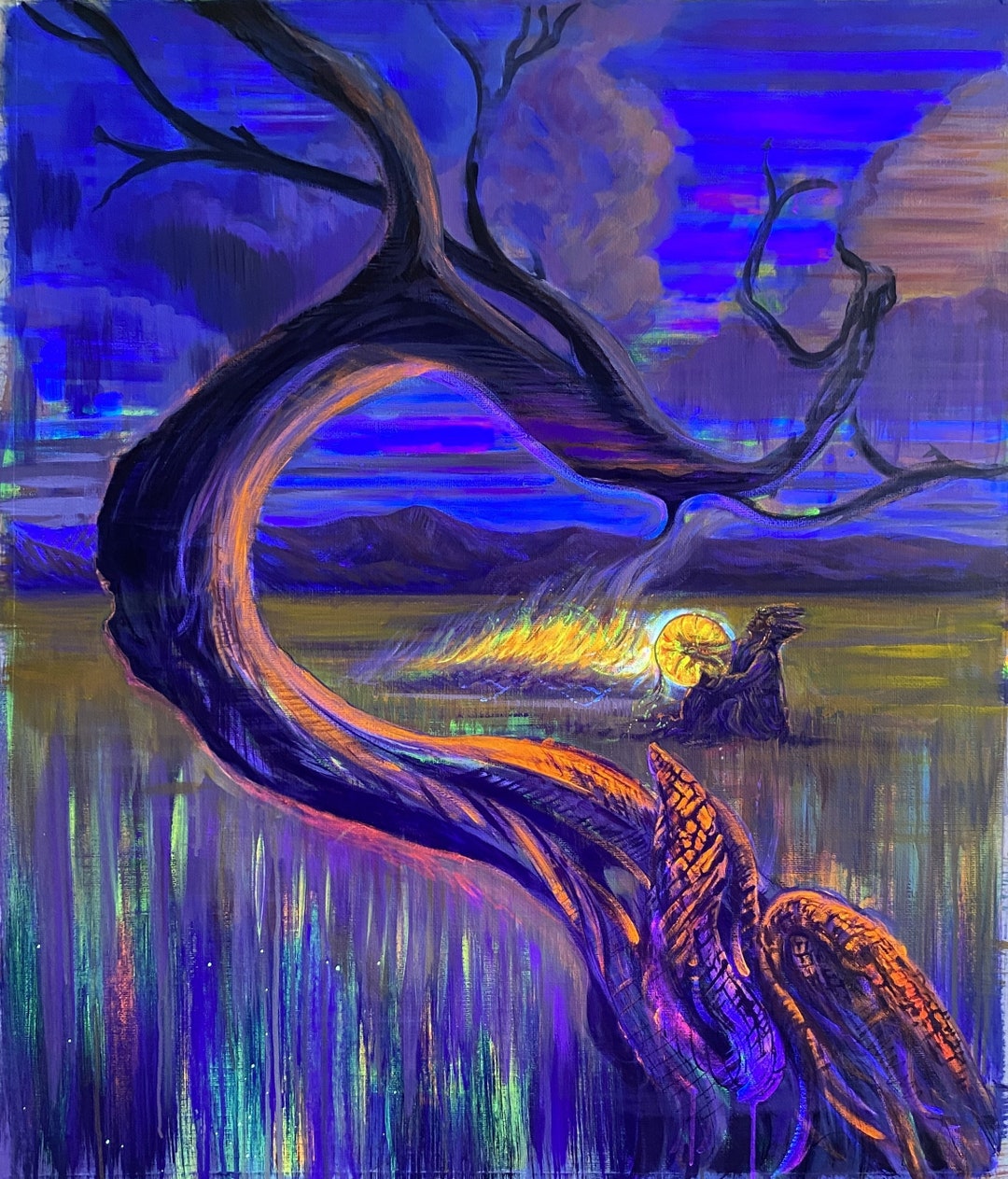 Big Shaman Painting, Shaman's Spirit Art, Shamanic Spiritual Wall Art ...