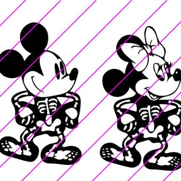 Mickey Skeleton Svg - Etsy