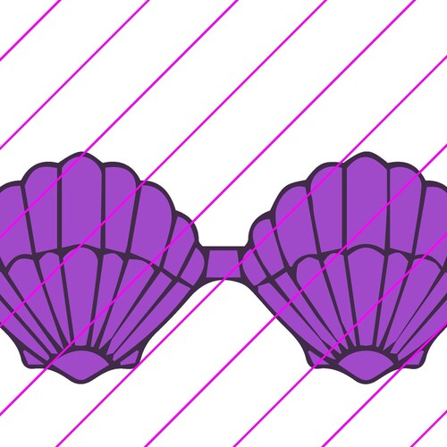 Mermaid Shell Bra SVG Files for Cricut Cute Baby Girl Mermaid - Etsy ...