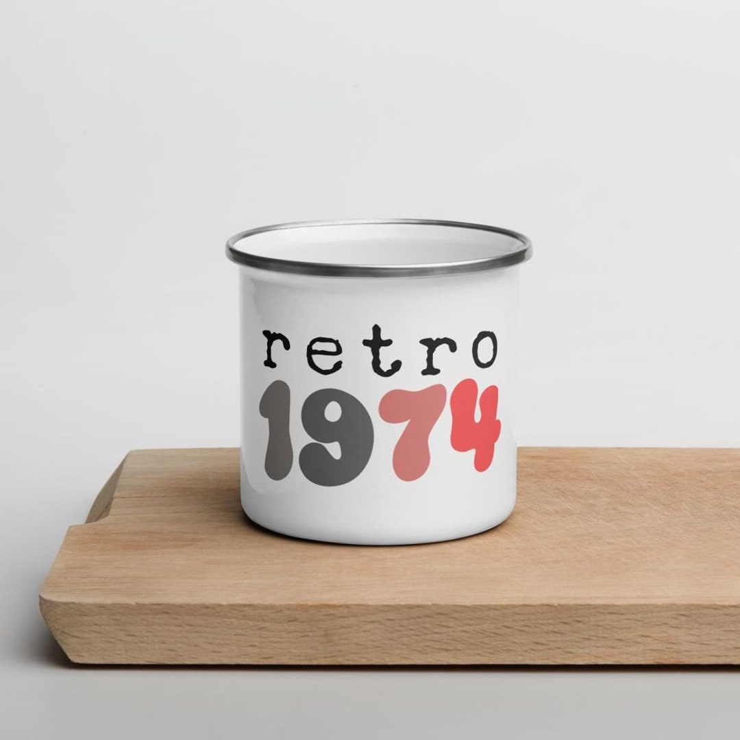 Enamel Mug, Retro Mug, Customizable, Outdoor, Vintage Style, Gift Idea ...