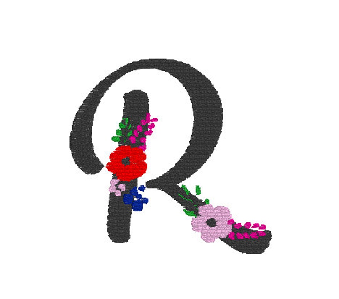 Letter R Machine Embroidery Design 3 Sizes Uppercase Letter - Etsy