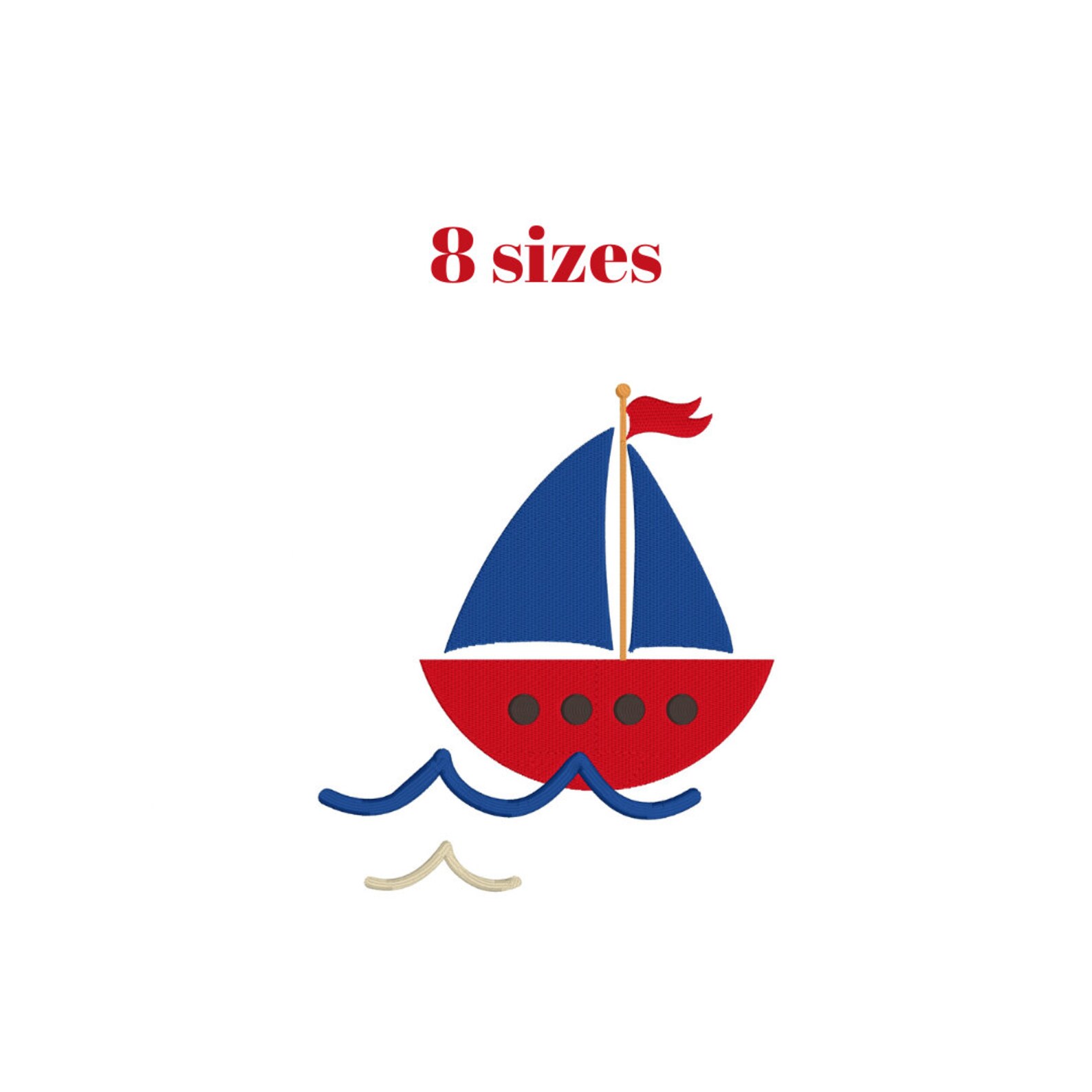 Sailing Boat Embroidery Design, Children Machine Embroidery Design ...
