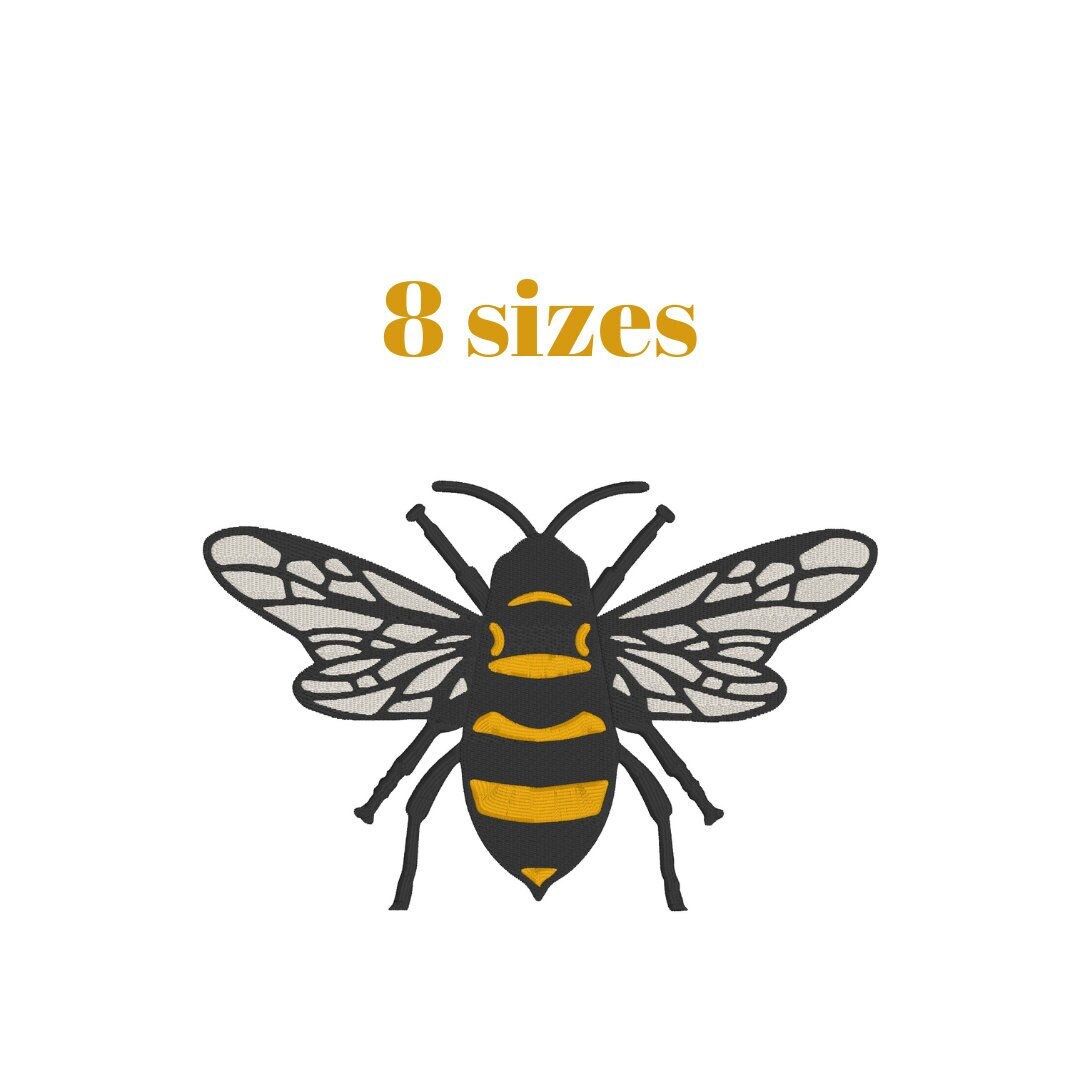Bee Embroidery Design, Queen Bee Machine Embroidery Design, Instant ...