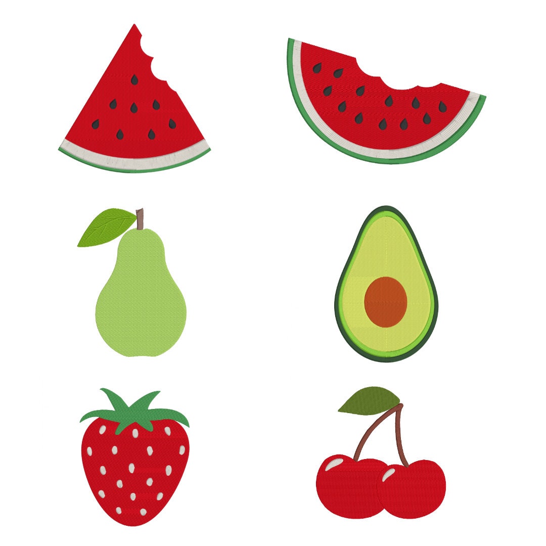 Bundle Fruits Embroidery Designs, Instant Download Machine Embroidery ...