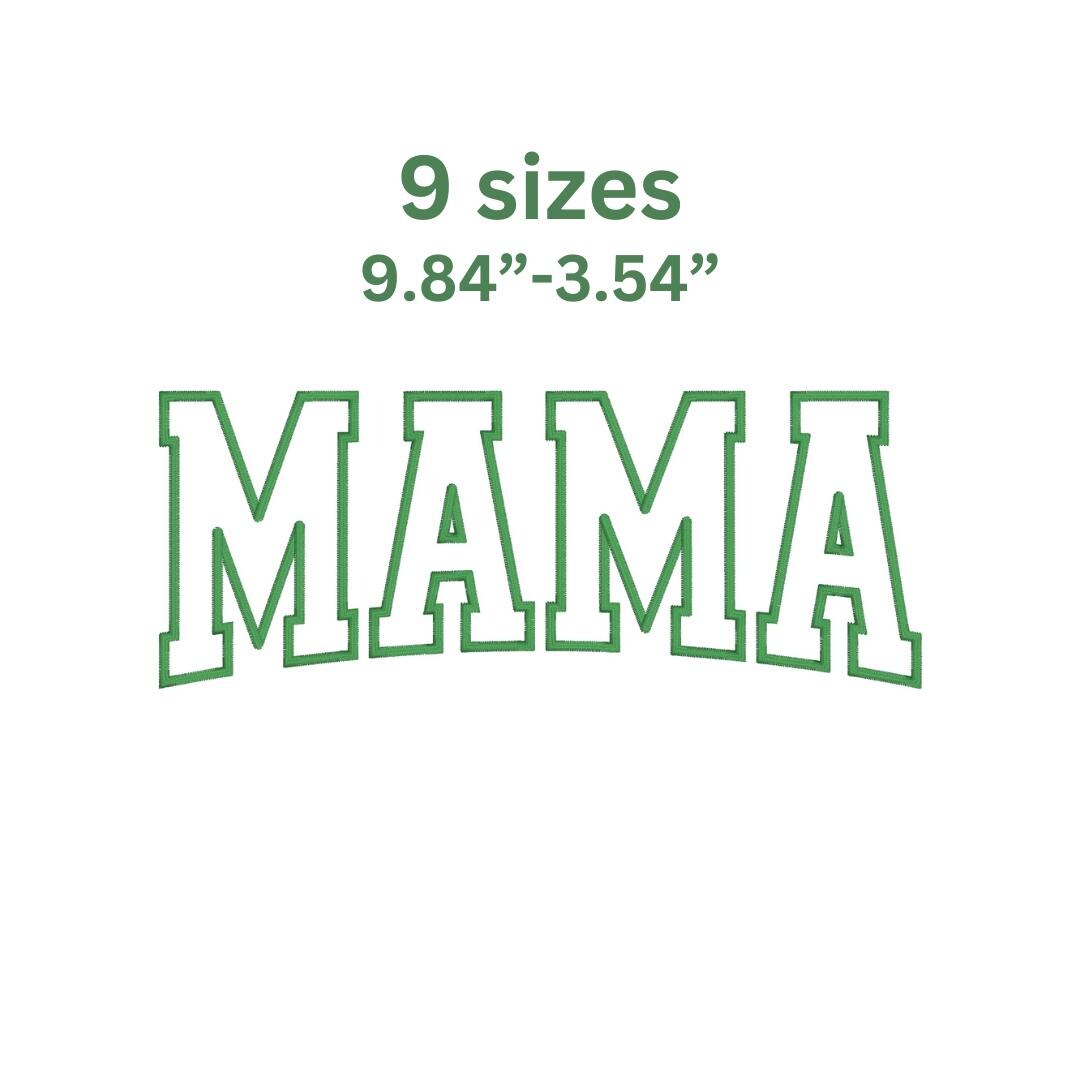 Mama Applique Embroidery Design, Mama Machine Embroidery Design, Mother ...
