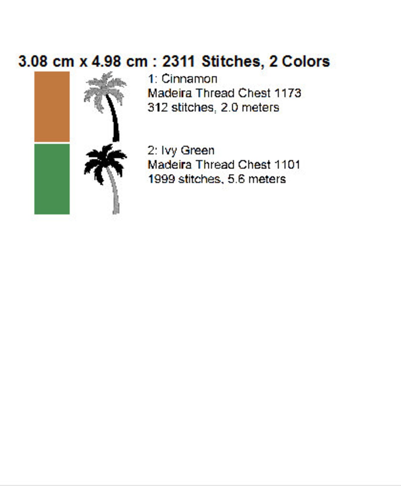 Palm Tree Embroidery Design, Children Machine Embroidery Design ...