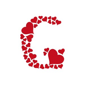 Heart Alphabet Embroidery Design, Valentine Font Machine Embroidery ...