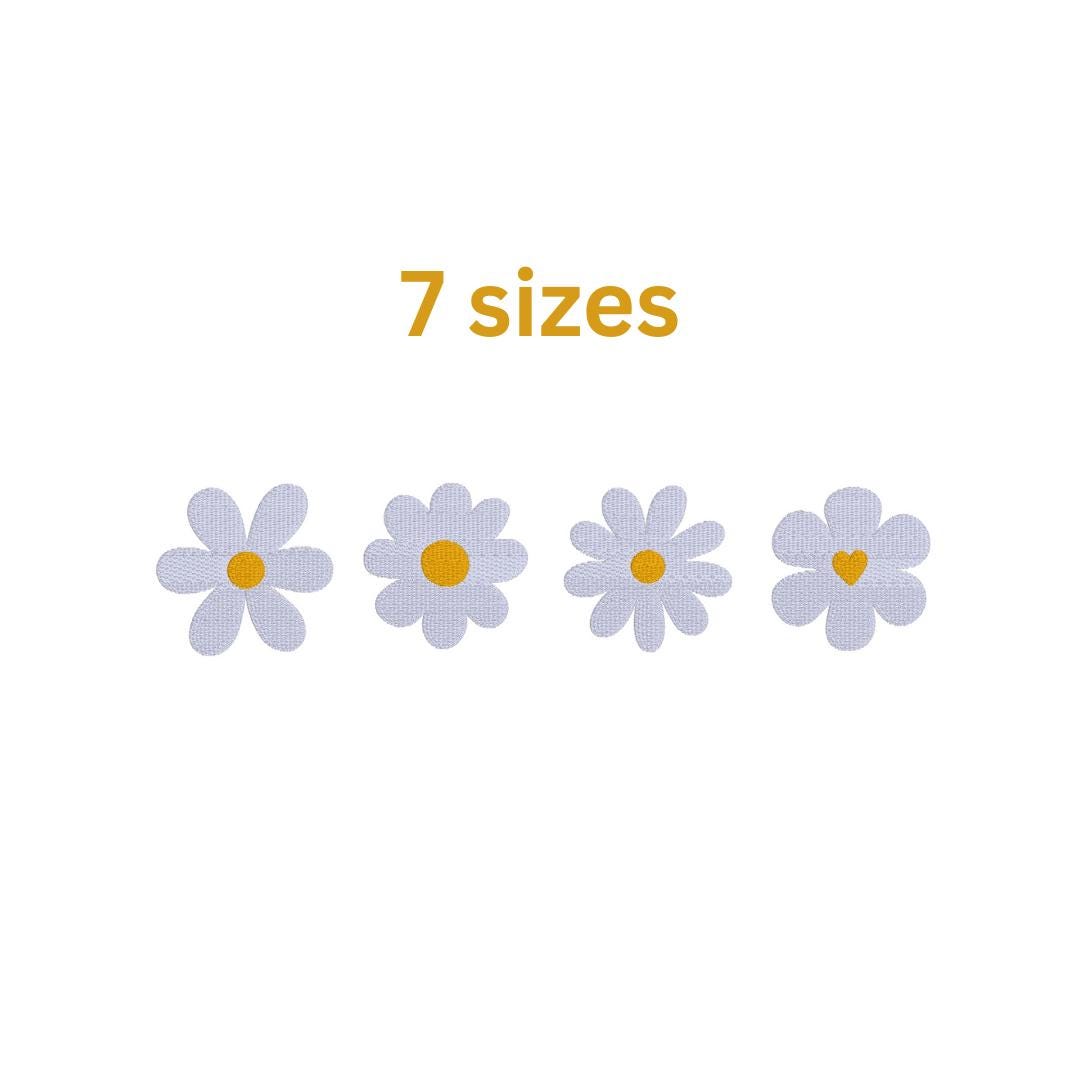 Daises Embroidery Design, Daisies Border Machine Embroidery, Spring ...