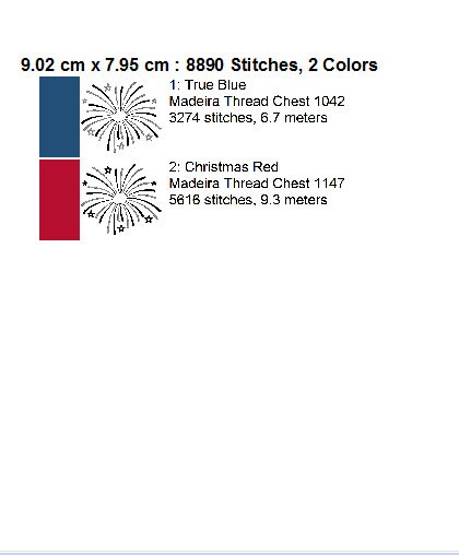 Patriotic American Fireworks Machine Embroidery Design, Fourth of July ...