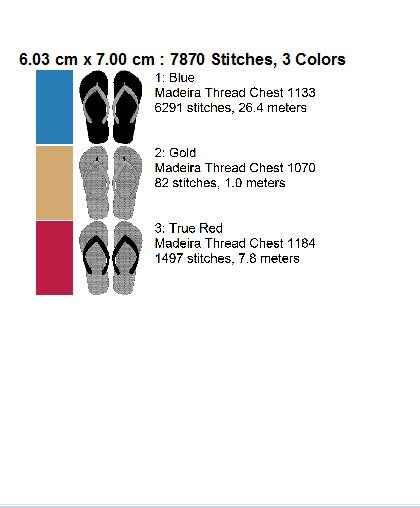 Flip Flops Embroidery Design, Instant Download, 7 Sizes, Summer ...