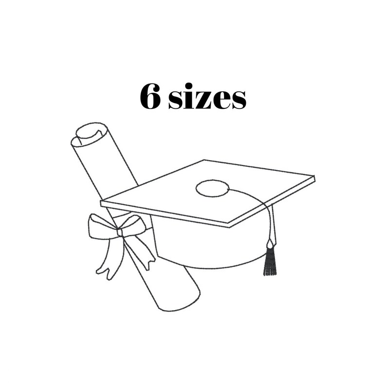 Graduation Cap Machine Embroidery Design, Graduation Hat, Graduation ...