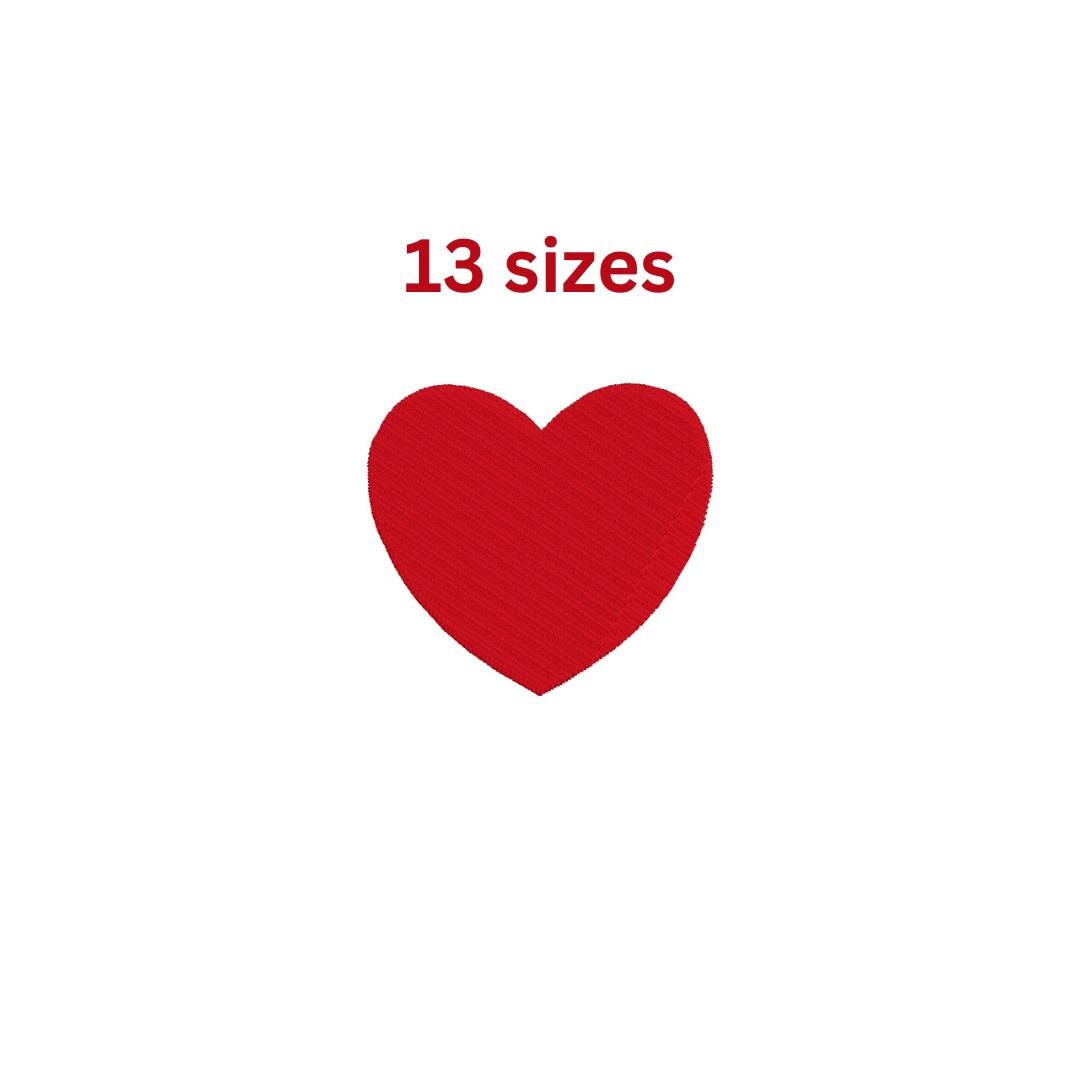 Mini Heart Embroidery Design, Red Heart Machine Embroidery, Valentines ...