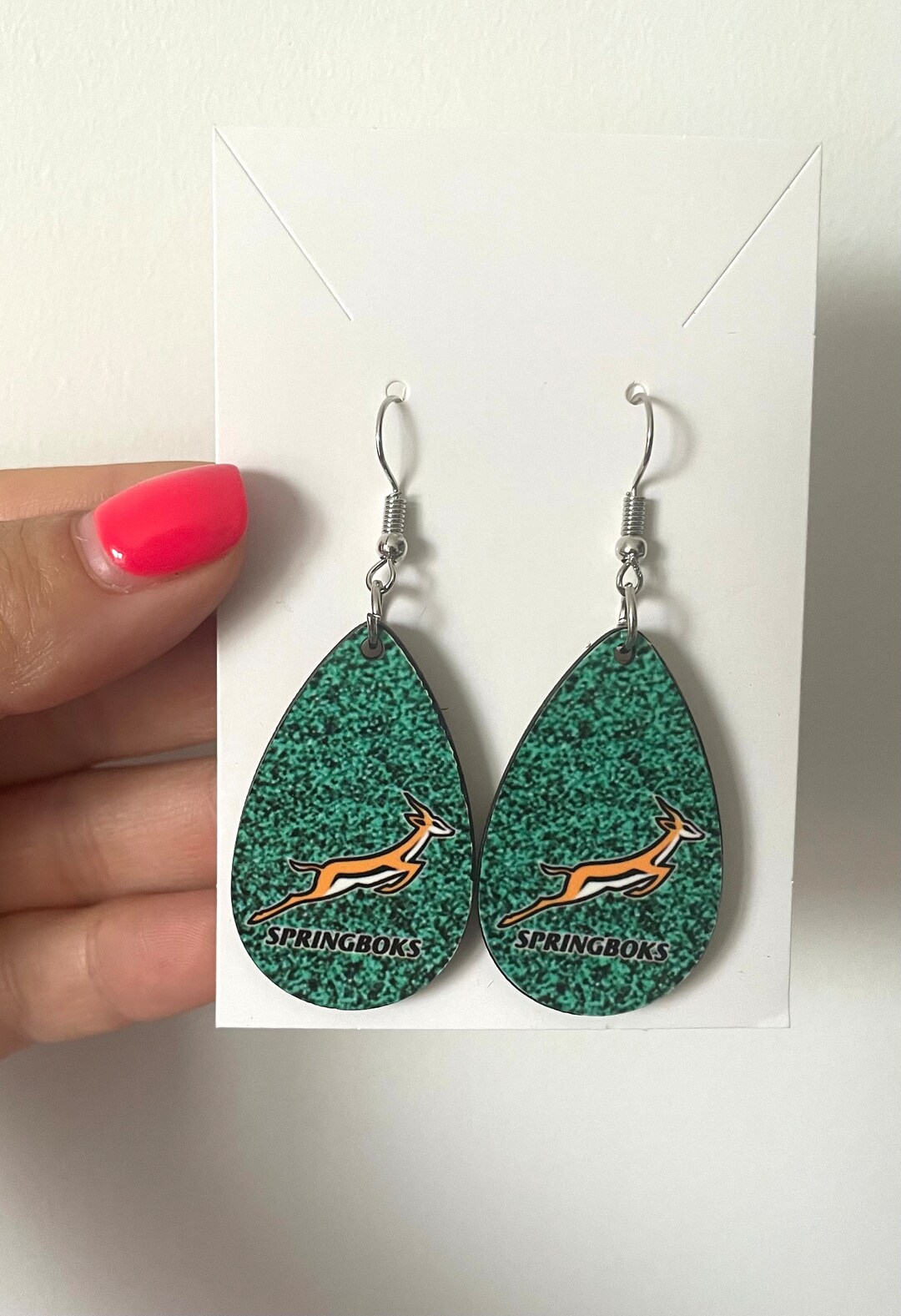 Springbok / South African Rugby Earrings - Etsy