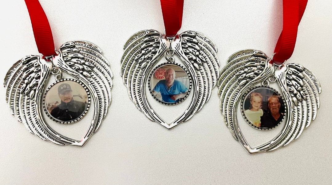 Memorial Angel Wings / Keepsake / Personalised Bauble / Memorial Bauble ...