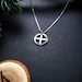 Small Solar Cross Necklace, Viking Jewelry, Sun Cross Pendant, Bronze ...