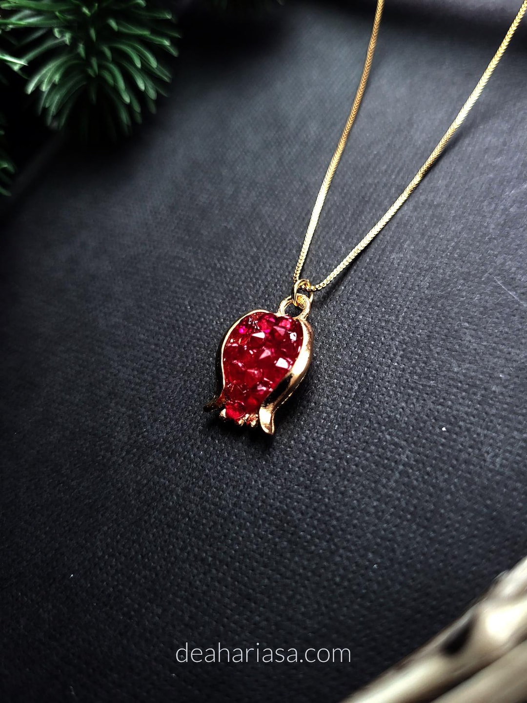 Persephone Necklace, Pomegranate Pendant, Greek Goddess of Spring ...