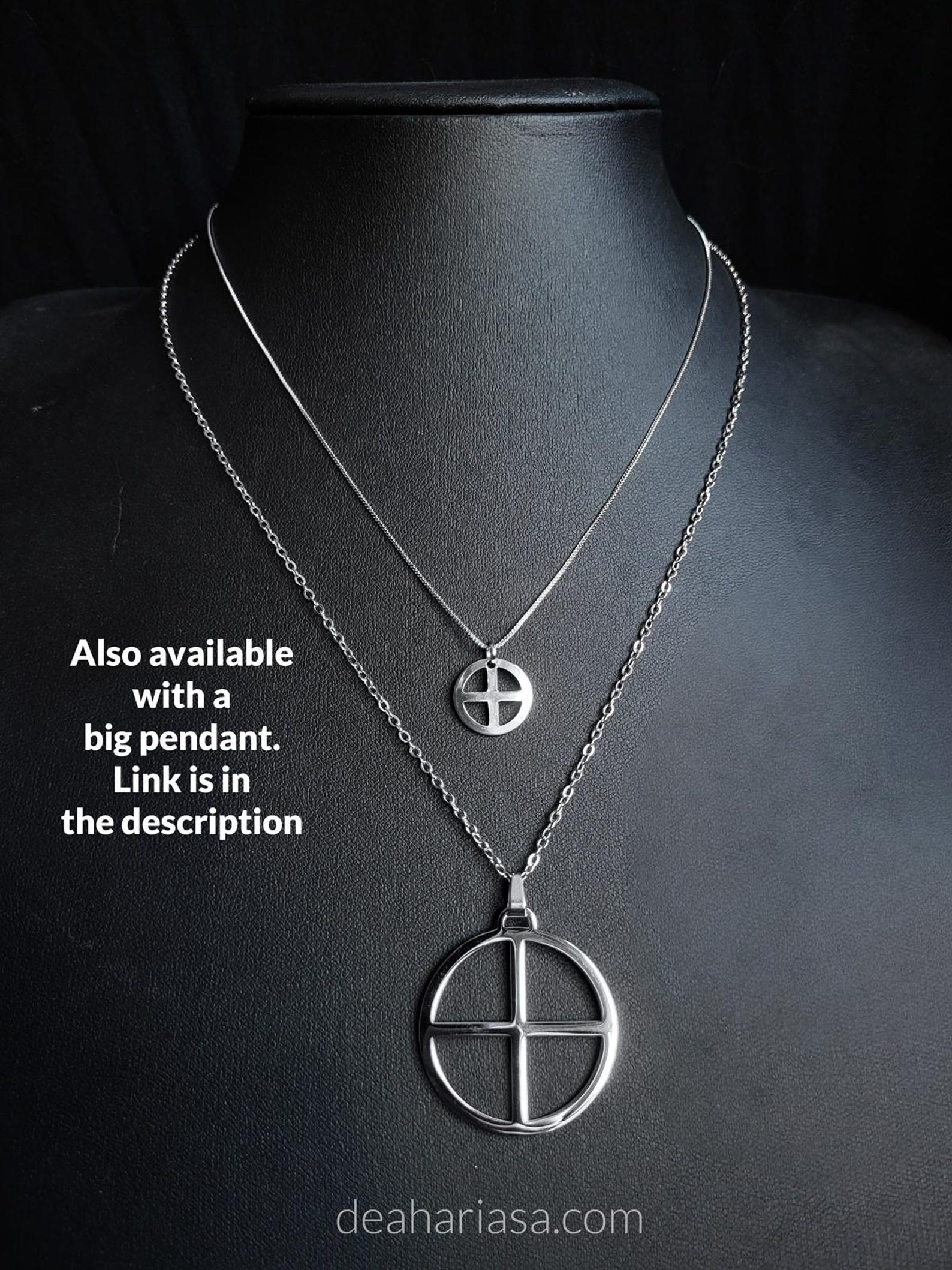 Small Solar Cross Necklace, Viking Jewelry, Sun Cross Pendant, Bronze ...