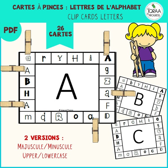 Cartes à Pince Lettres CLIP CARDS LETTERS - Etsy