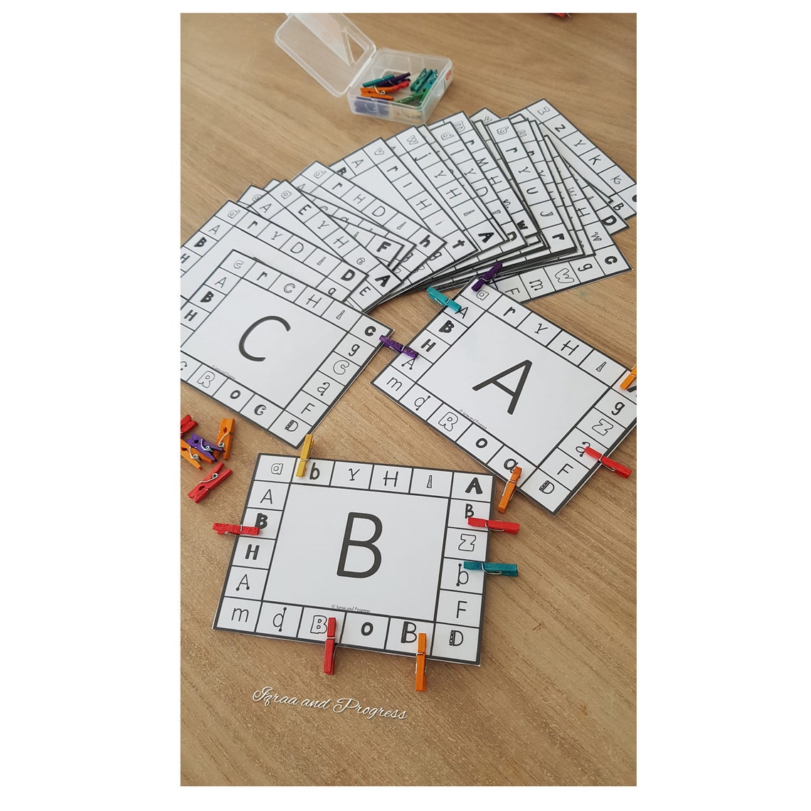 Clip Cards Letters CLIP CARDS LETTERS - Etsy