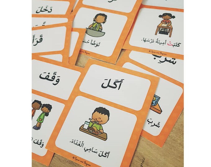 Les Cartes Des Verbes D'actions En ARABE 32 Cartes 32 - Etsy Canada