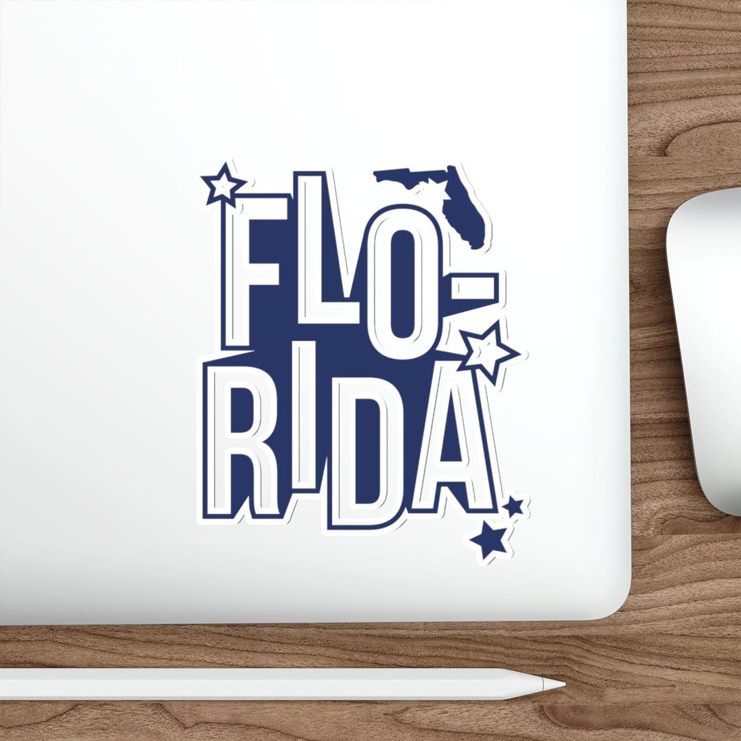 Florida State Water-resistant Die-cut Stickers - Perfect for Laptops ...