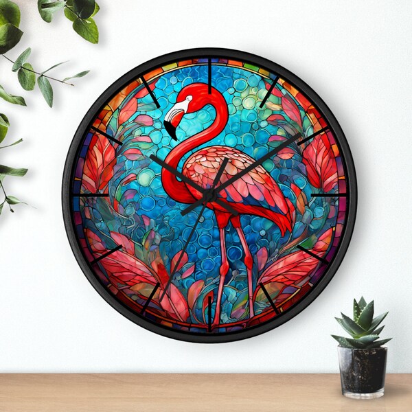 Pink Flamingo Clock - Etsy