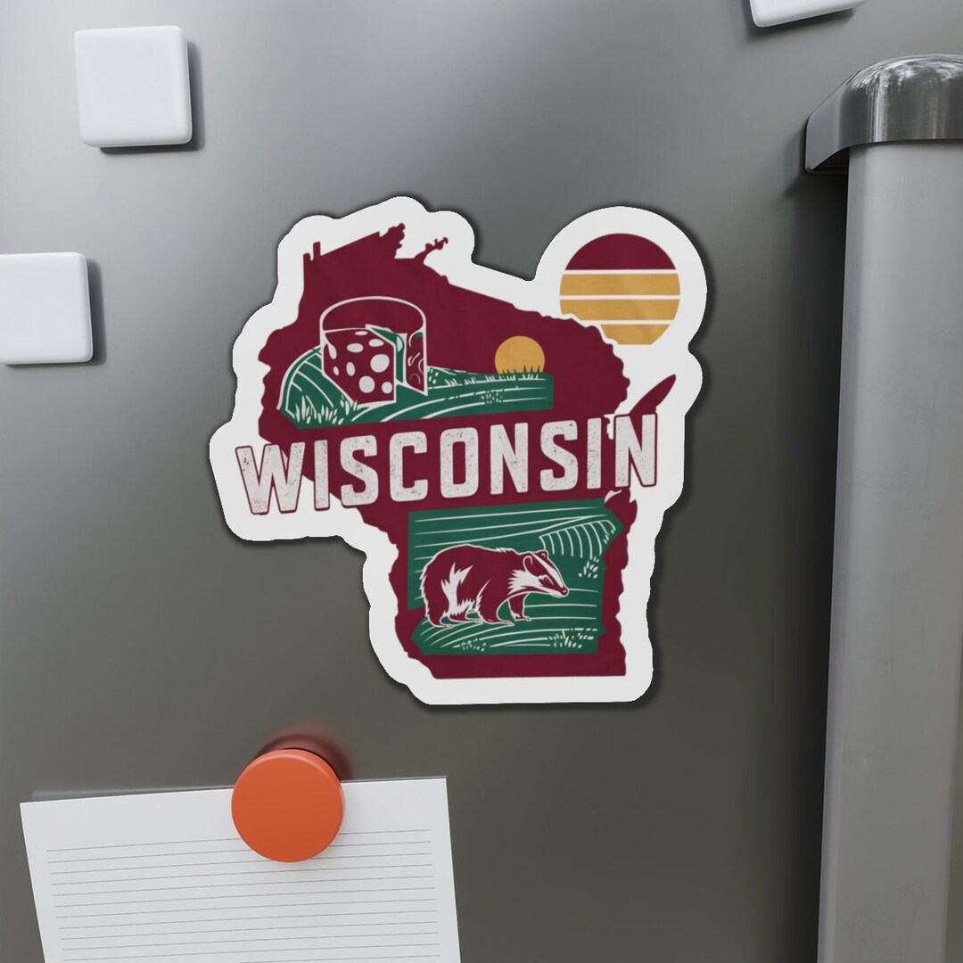 Wisconsin State Iconic Symbols Retro Vintage Die-cut Magnets - Etsy