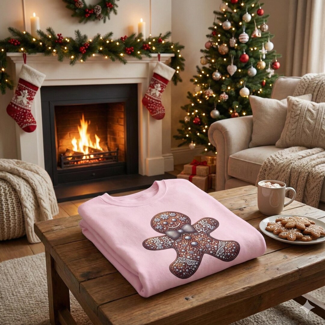 Decorated Gingerbread Man Sweatshirt | Christmas Cookie Crewneck - Etsy