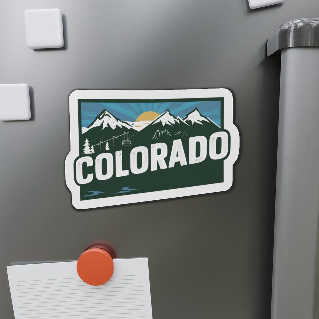 Colorado State Die-cut Magnets, Iconic Symbols, Vintage Retro Decor ...