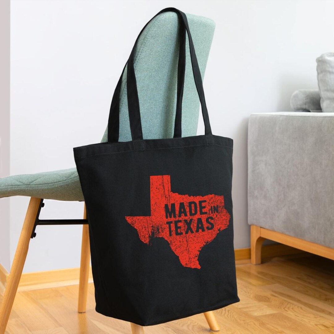 Made in Texas Map of the Texas - Eco-friendly Cotton Tote - Etsy