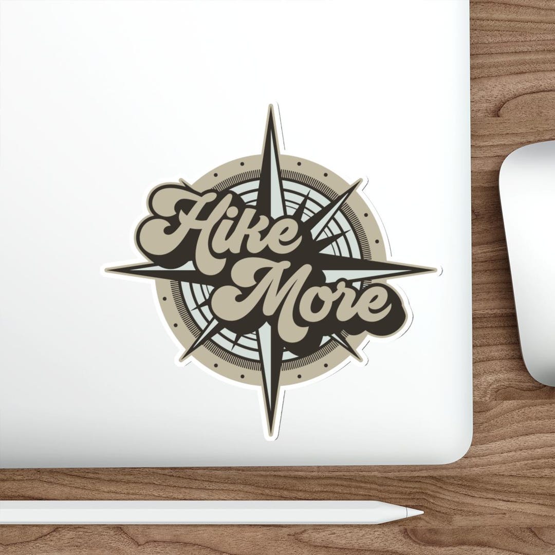 Hike More Hiking Die-cut Stickers, Outdoor Adventure Decals, Nature ...