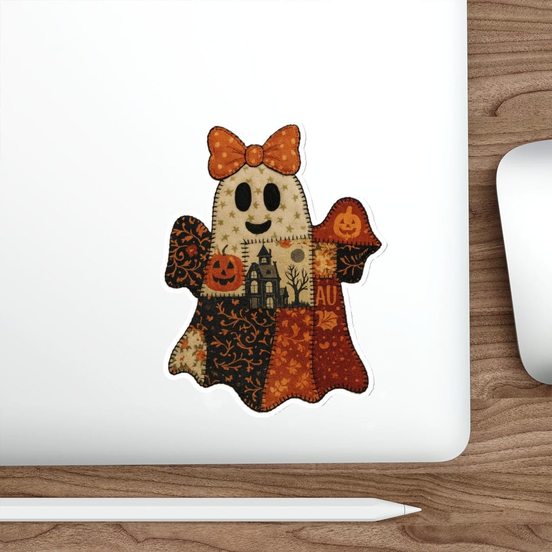 Ghost Die-cut Stickers: Spooky Halloween Decor, Laptop Decals - Etsy