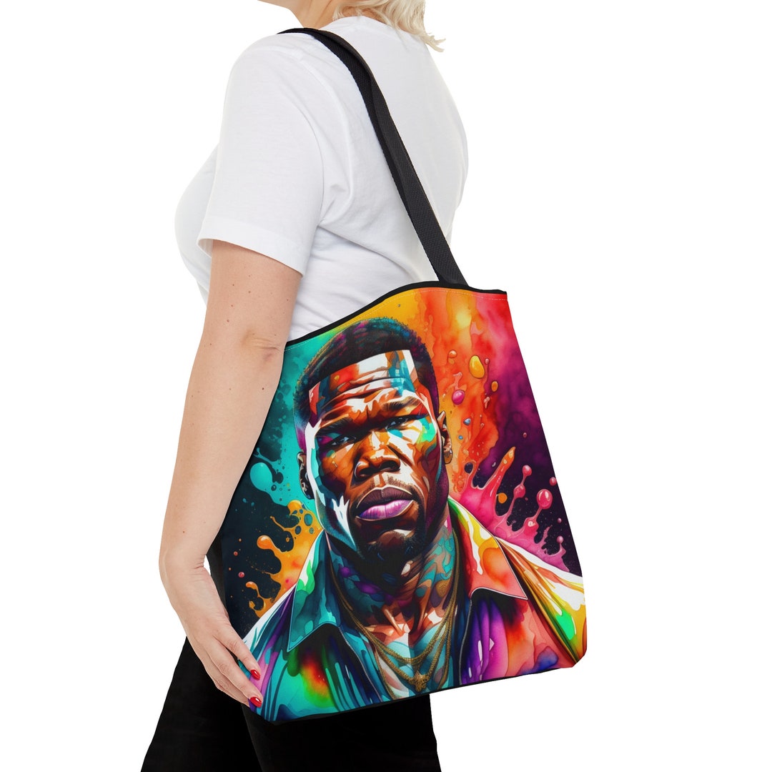 50 Cent Portrait Art Work Vibrant Painting Premium Tote Bag - Etsy