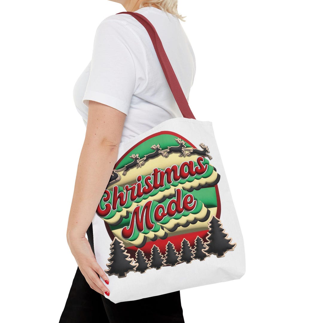 Santa Sleigh Tote Bag, Christmas Mode Retro Vintage, Gift for Holiday ...
