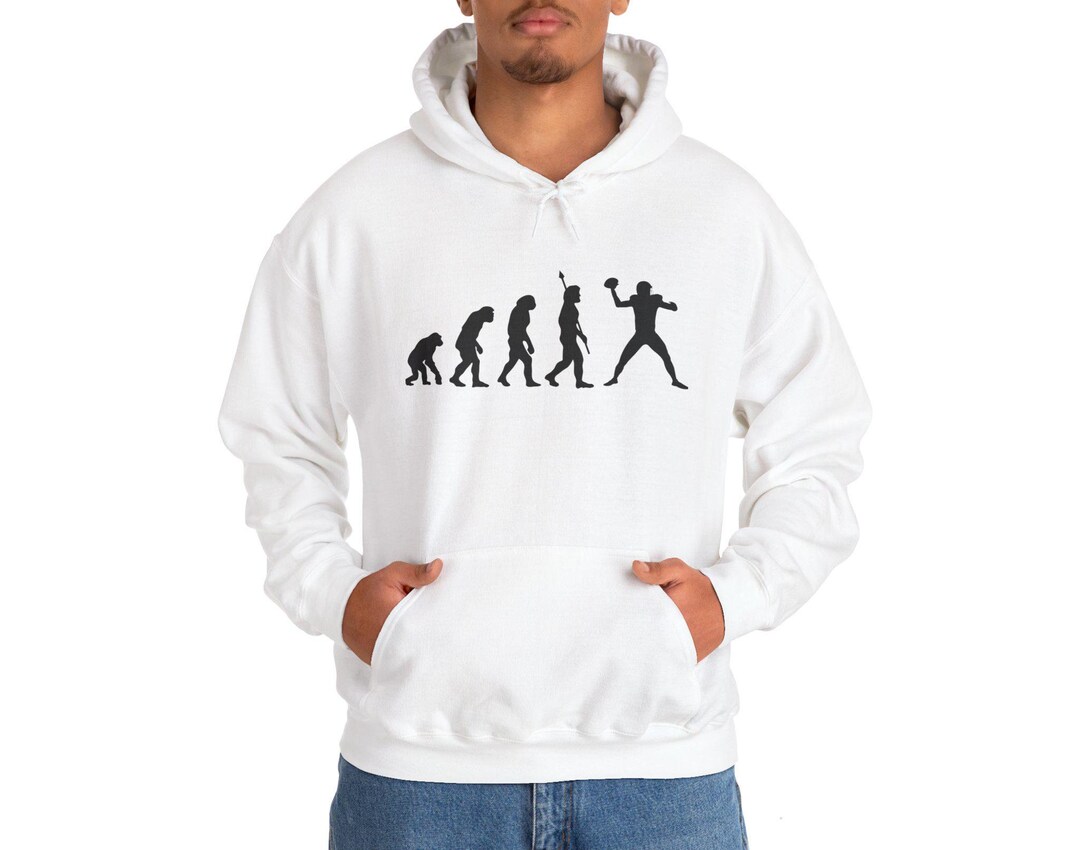 Football Human Evolution Hoodie, Football Lover Gift, Sports Fan ...