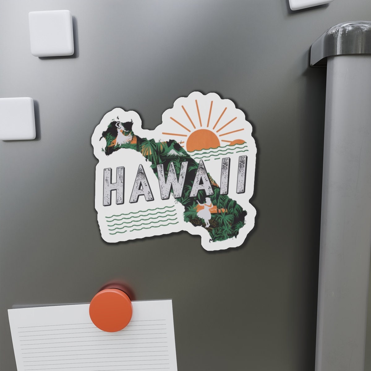 Hawaii State State Iconic Symbols Retro Vintage Die-cut Magnets - Etsy