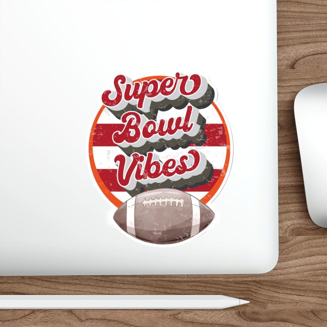 Super Bowl Vibes Retro Vintage Die-cut Stickers, Sports Memorabilia ...