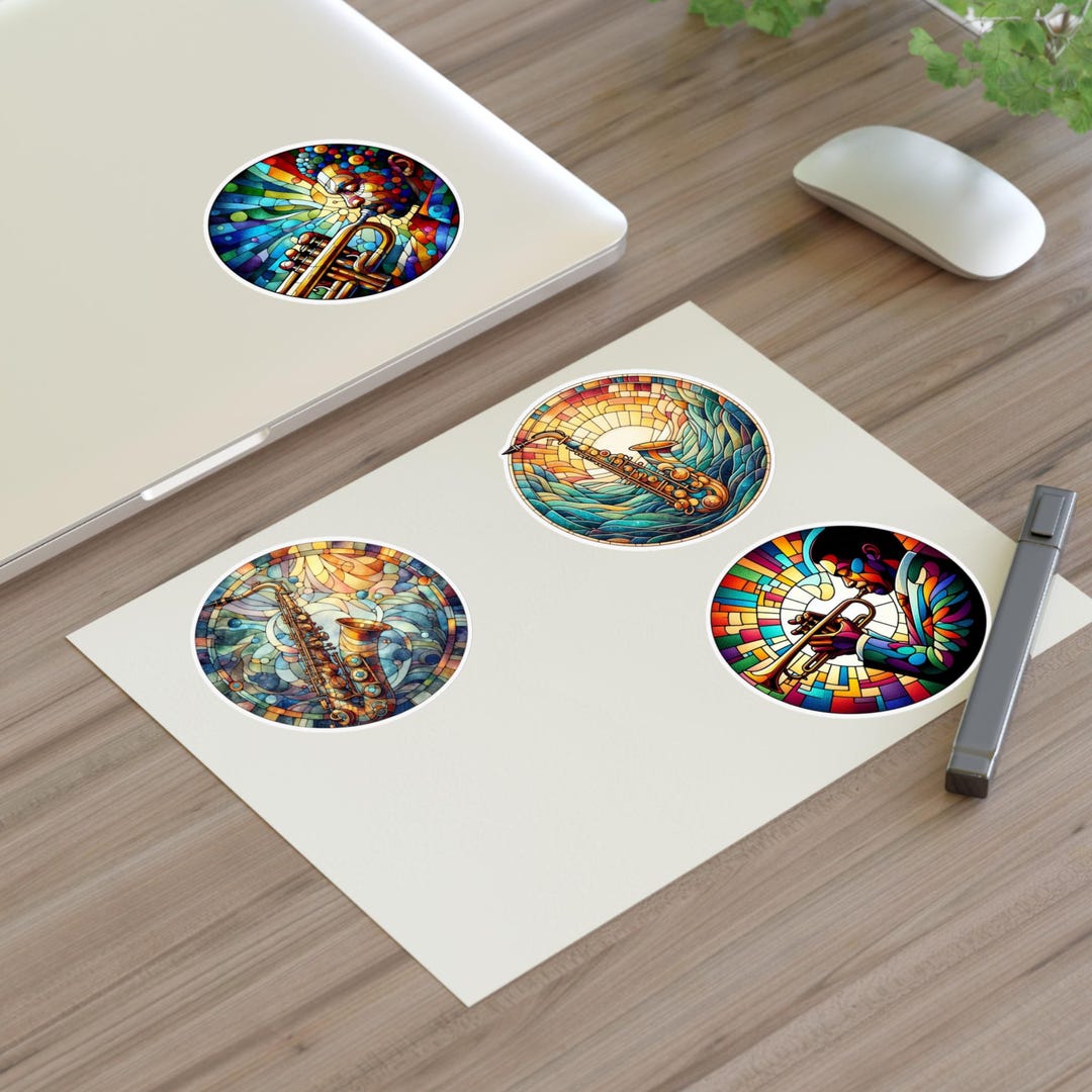Jazz Music Sticker Sheets: Colorful Art Decals - Etsy