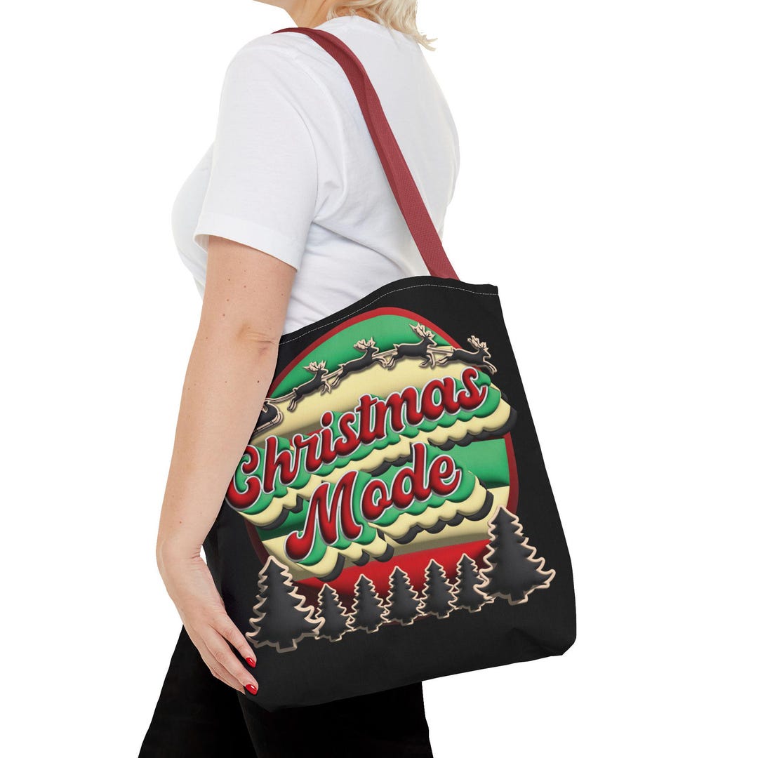 Retro Vintage Santa Sleigh Tote Bag: 3D Christmas Mode Handbag - Etsy
