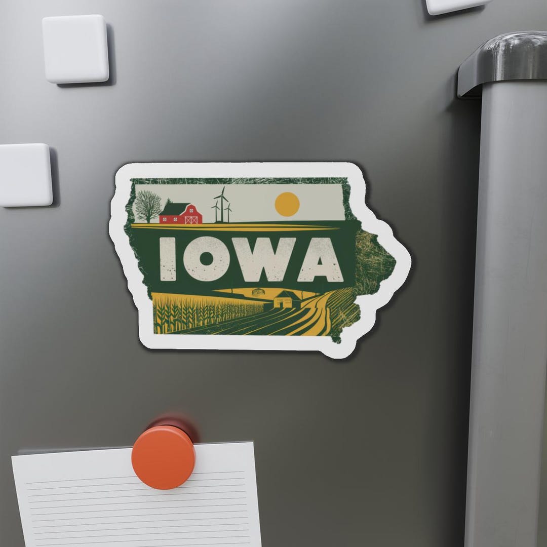 Iowa State Die-cut Magnets, Iconic Symbols, Retro Vintage, Fridge ...