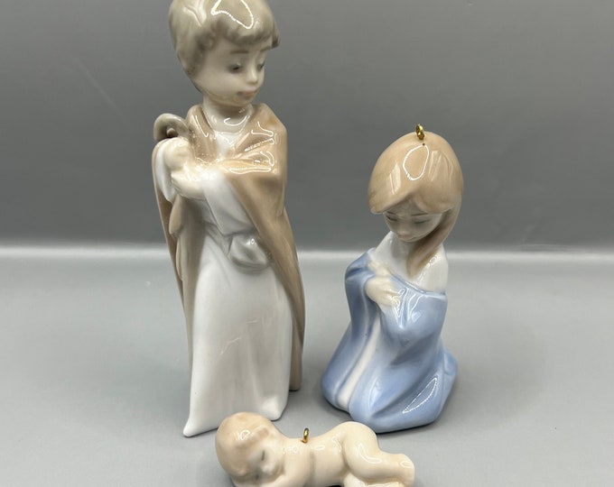 Vintage Lladro Nativity Ornaments - Holy Family #5657 - Sagrada Familia ...