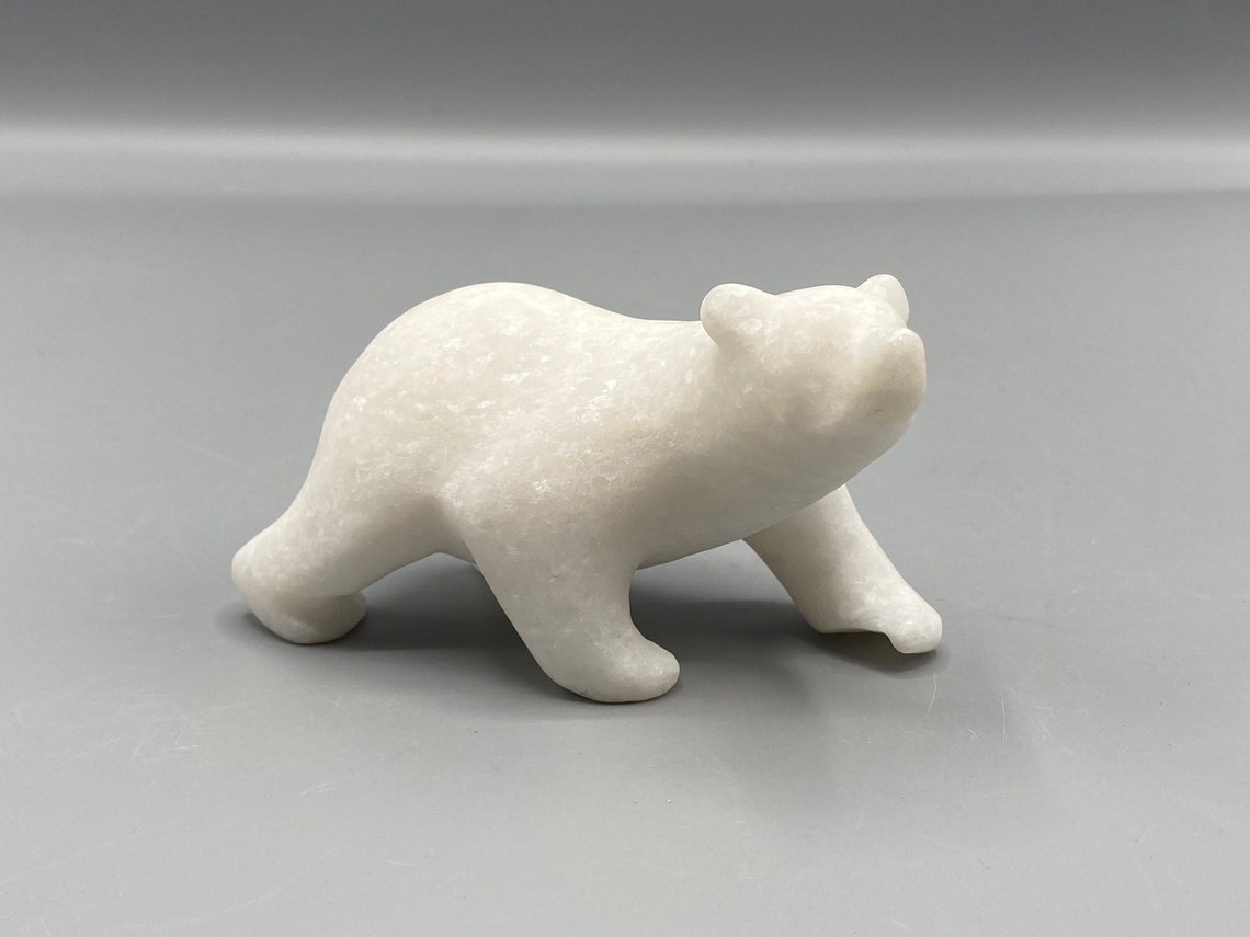 Star Marble Stone Hand Carved Polar Bear | Etsy