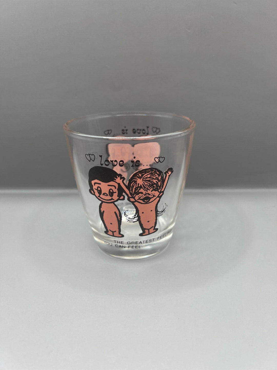 Vintage Mcm 1970s Love Is Glass Love Is The Greatest Feeling You Can Feel Glass Kim Casali La