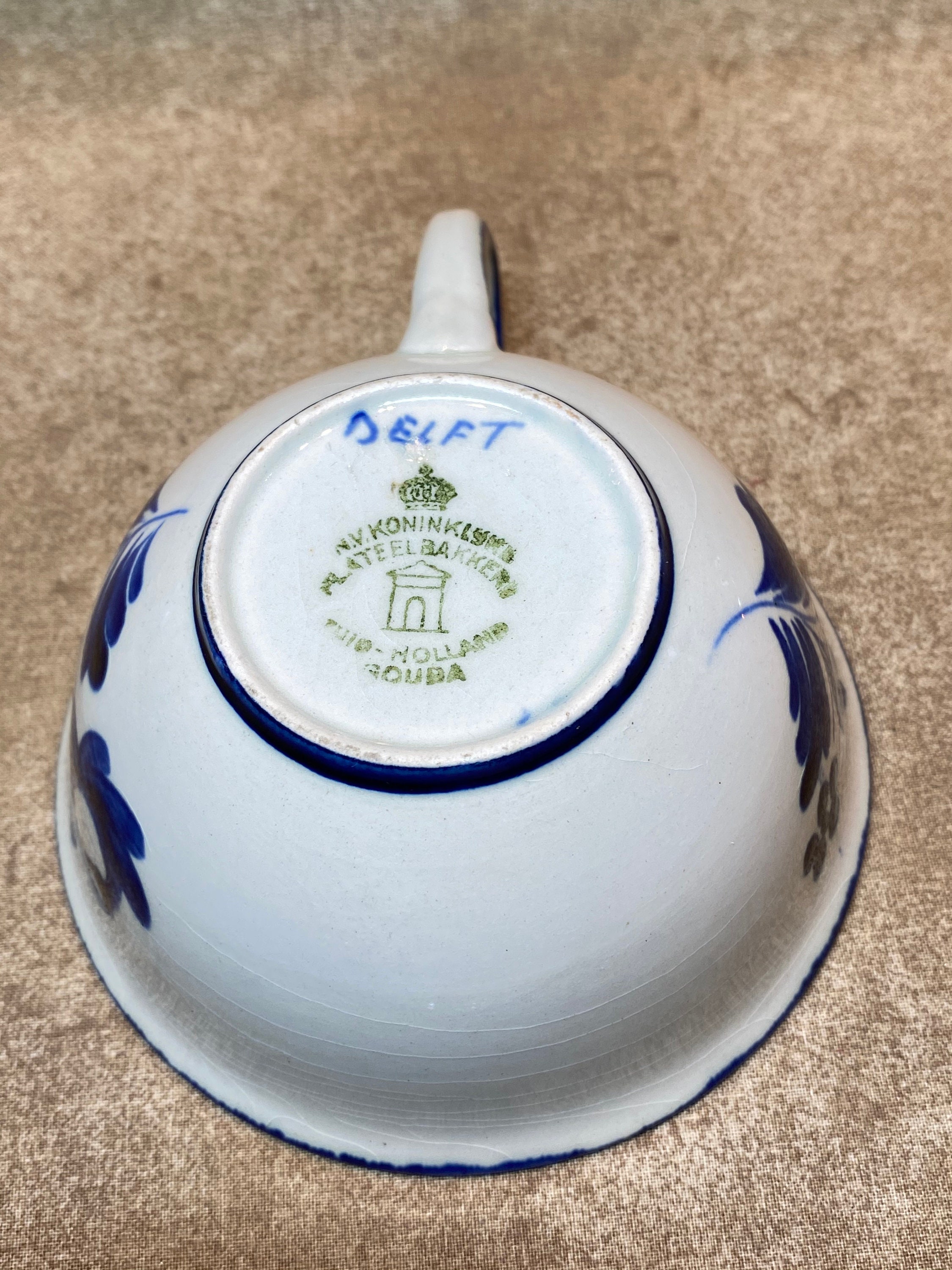 Delft Tea Cup & Saucer Plateelbakkerij Zuid Holland | Etsy