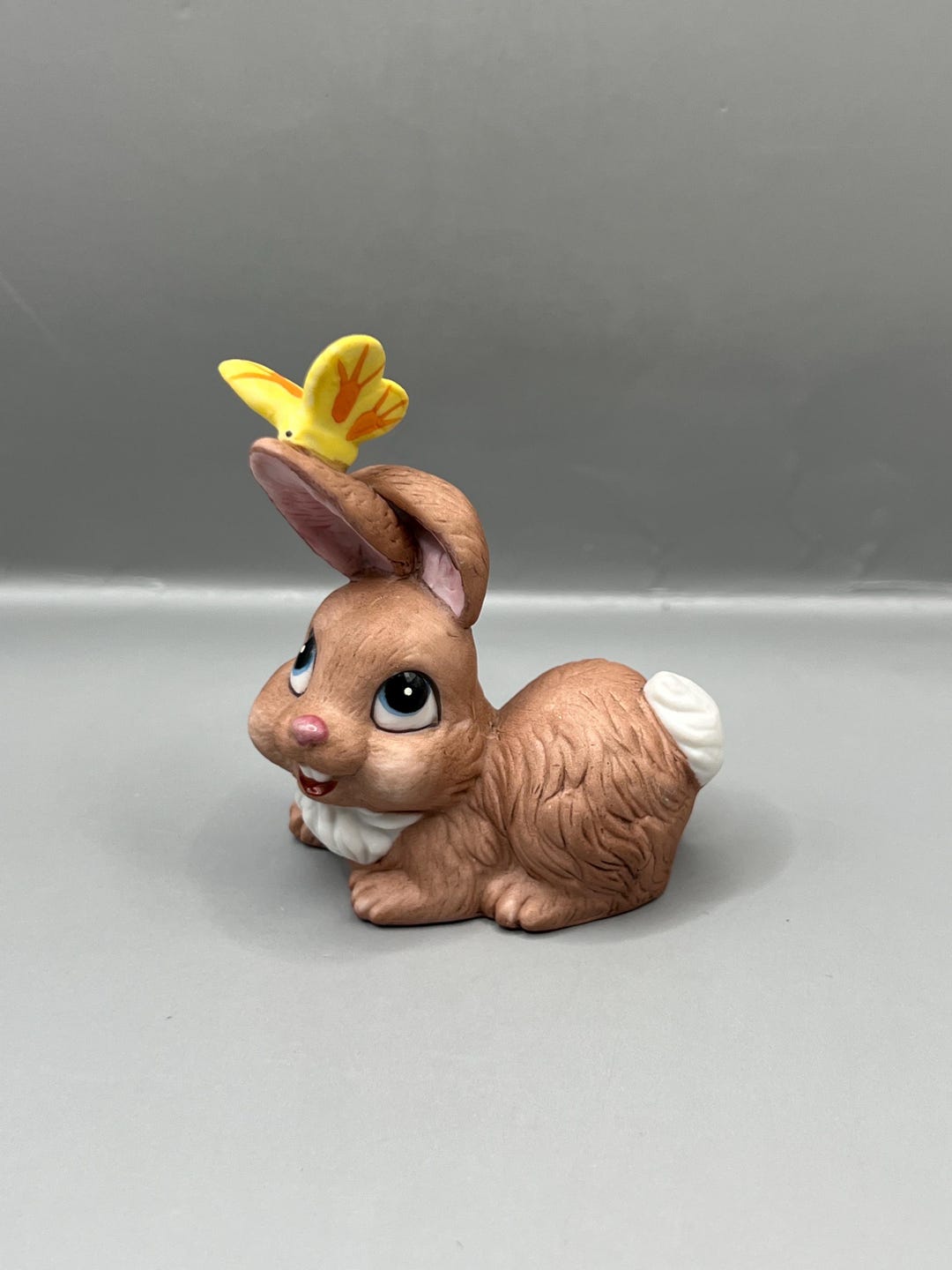 Vintage Lefton Ceramic Bunny Rabbit Figurine With Butterfly - Etsy