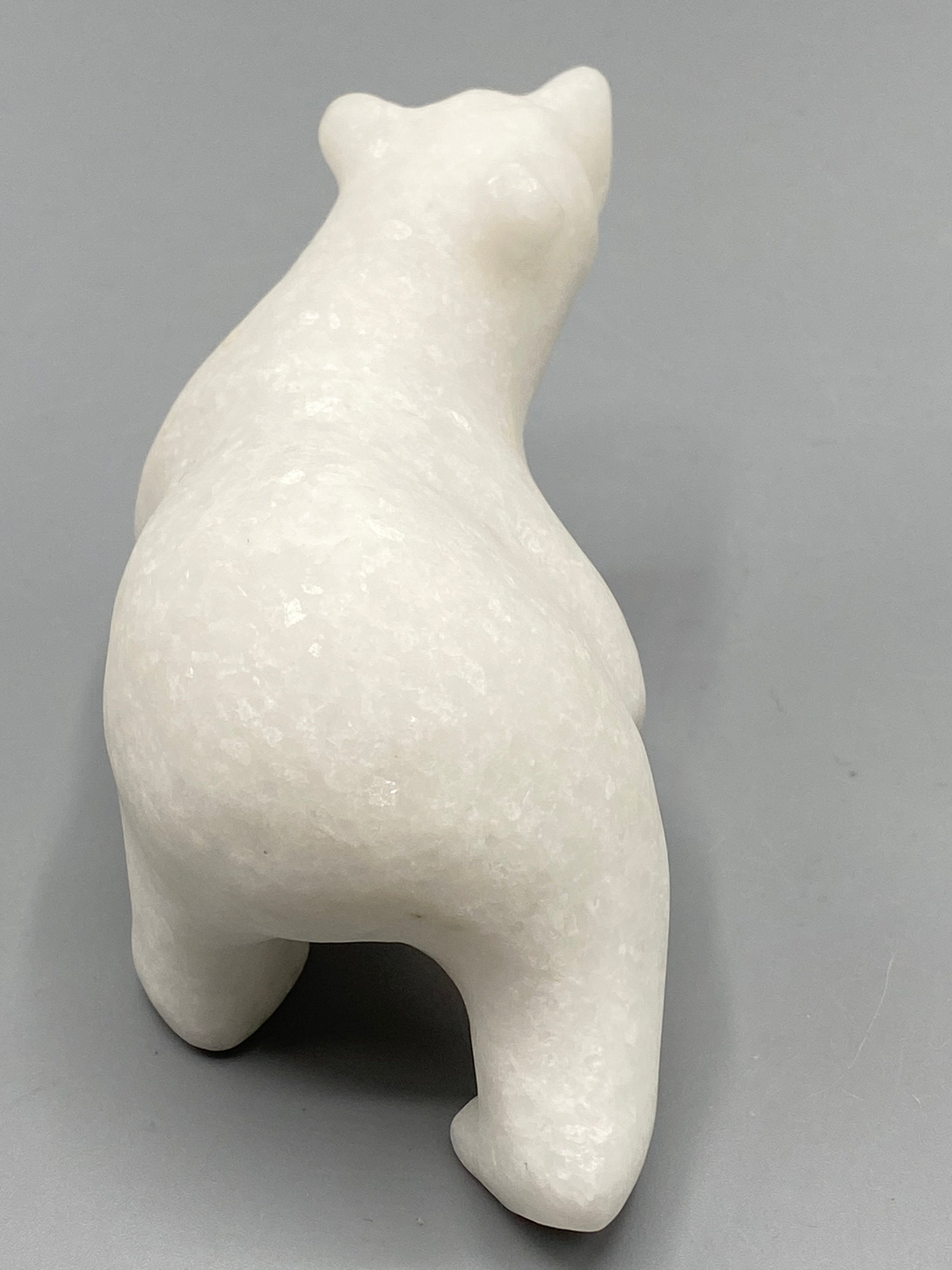Star Marble Stone Hand Carved Polar Bear | Etsy