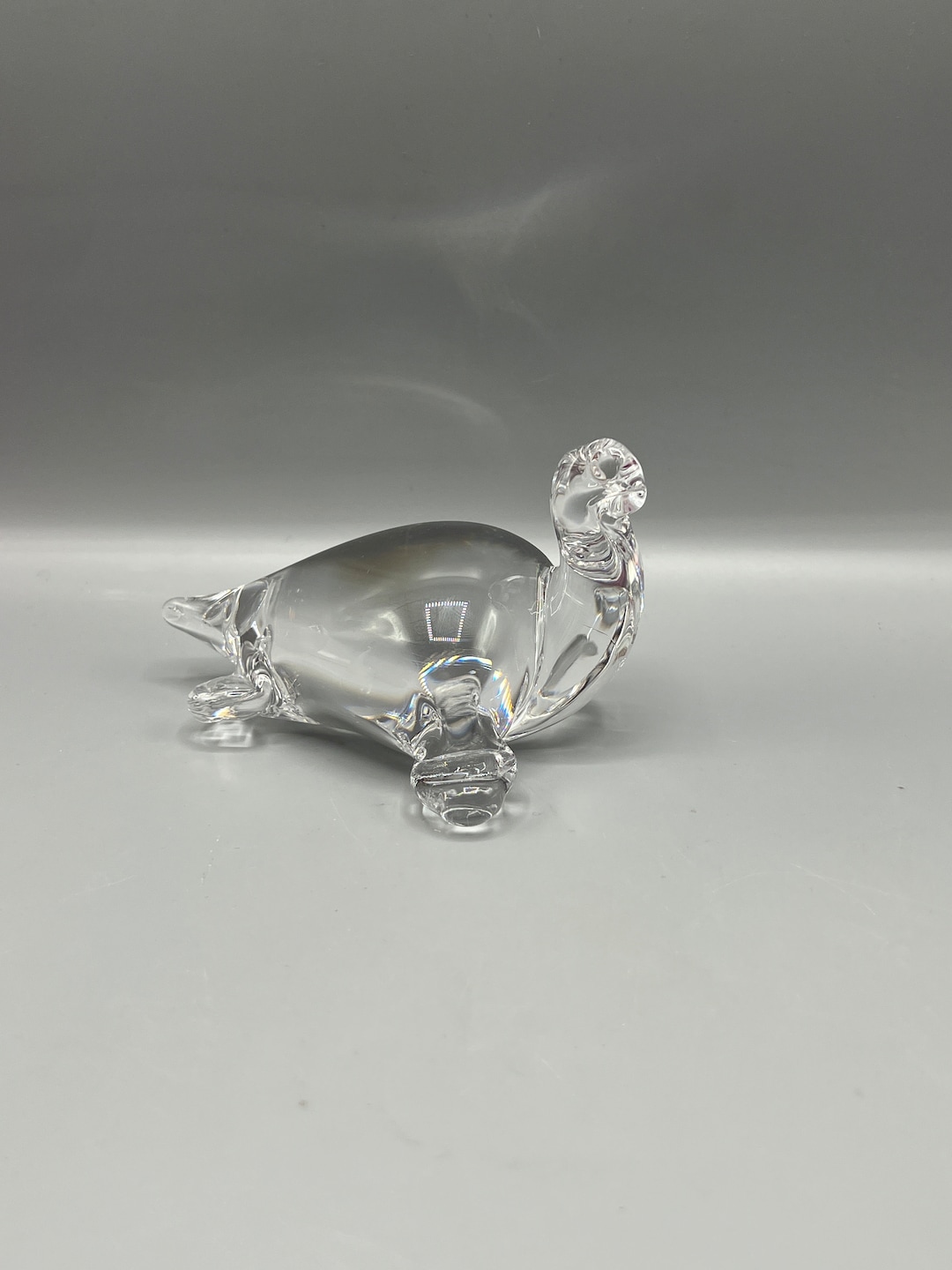 Vintage Vilca Crystal Turtle Paperweight Made in Italy Lead Crystal Art ...