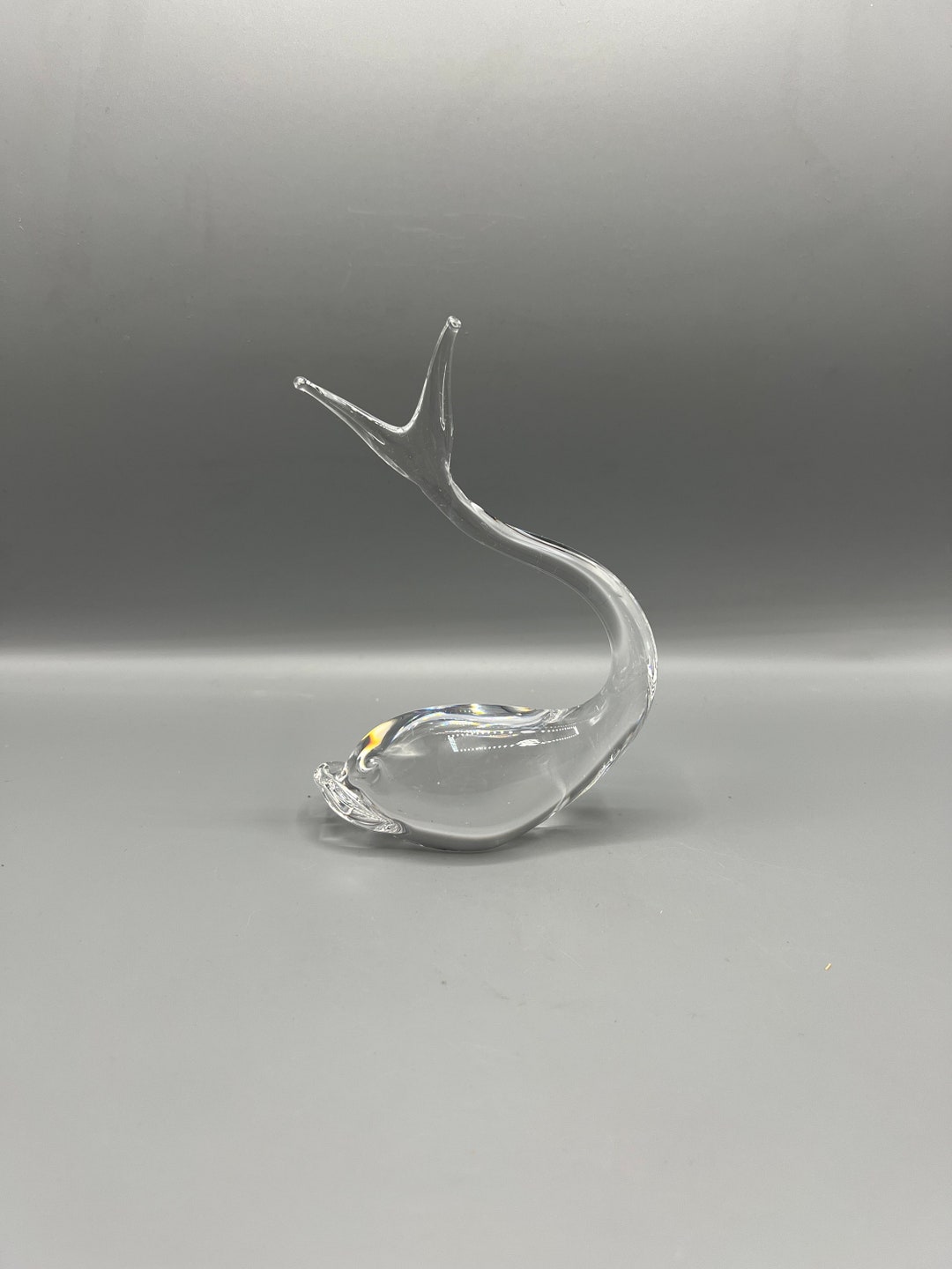 Vintage Vilca Crystal Whale Paperweight Made in Italy Lead Crystal Art ...