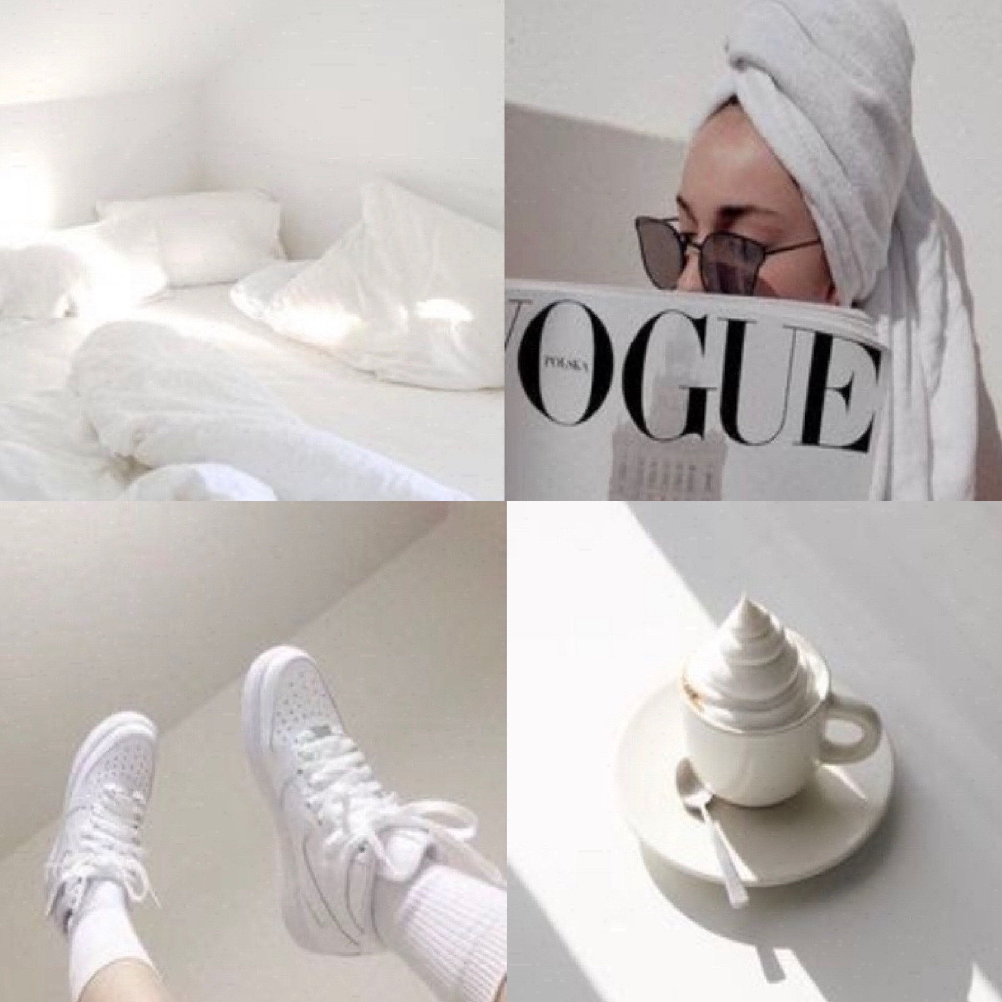 Cream White Aesthetic Wall Collage Kit White Aesthetic | Etsy